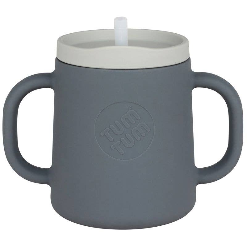 Silicone 3 Way Sippy Cup - Grey – Wee Bambino